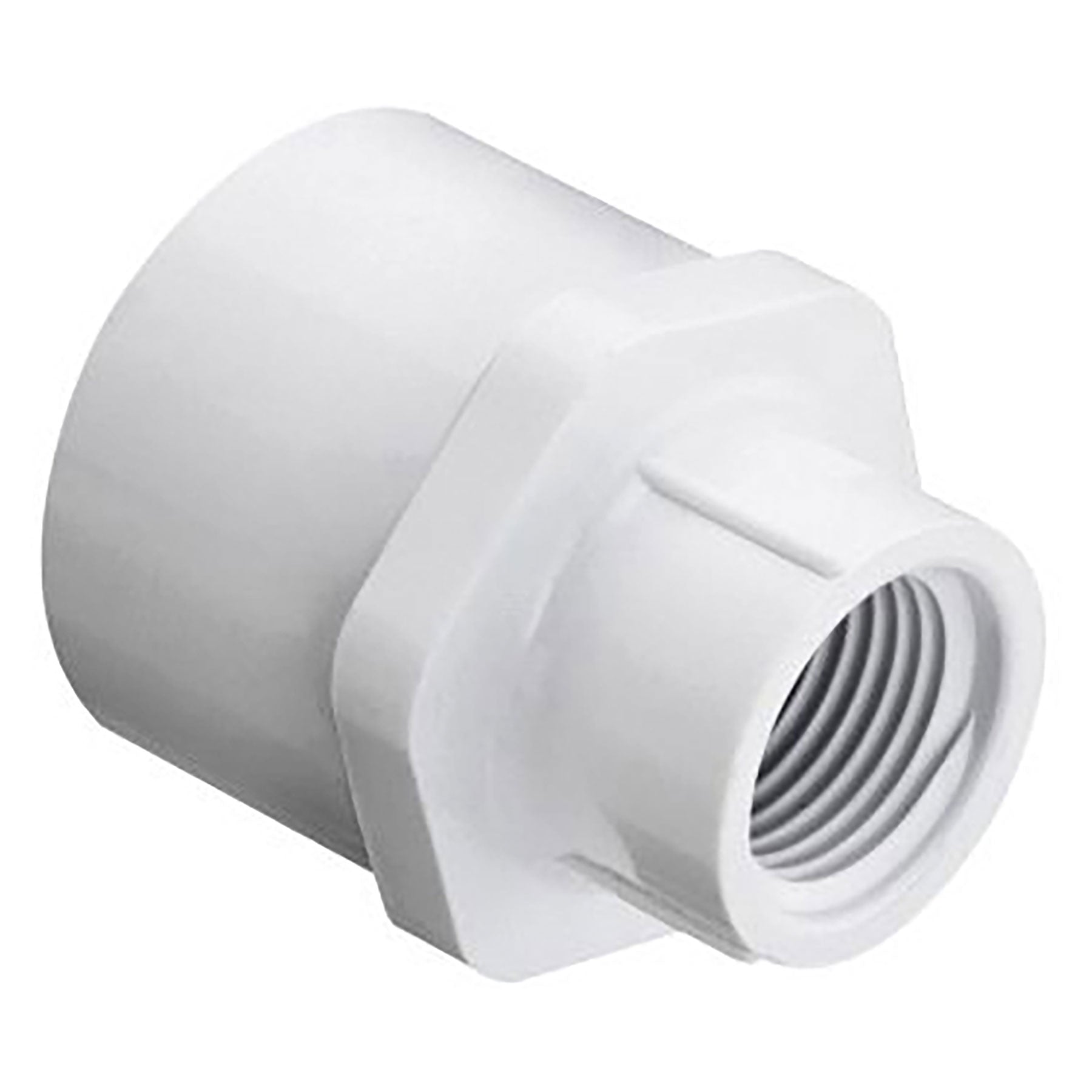 PVC Schedule 40, White, Female Reducer Adapter, Socket x FPT, 1/4 in.