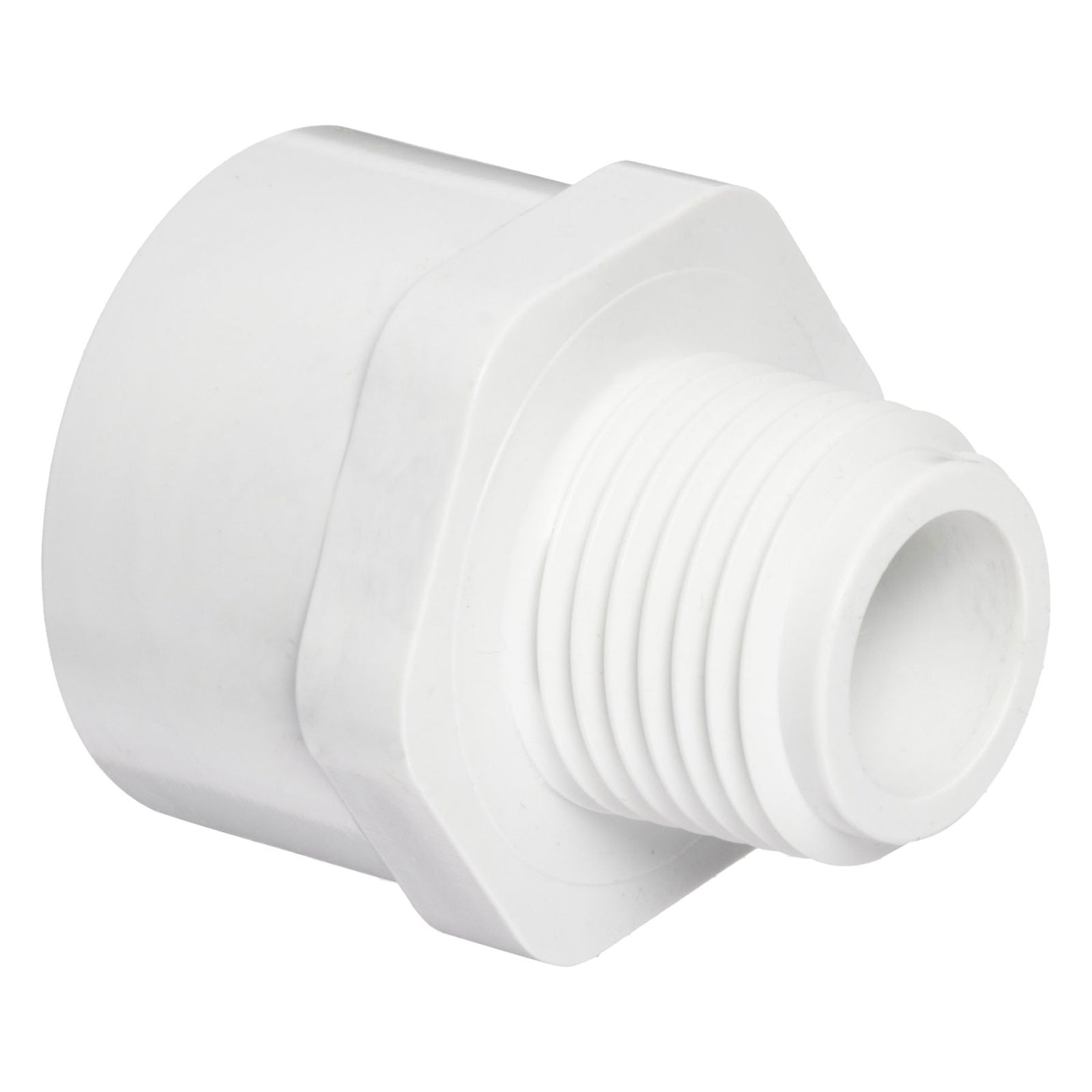 PVC Schedule 40, White, Male Reducer Adapter, Socket x MPT, 1/2 in. to