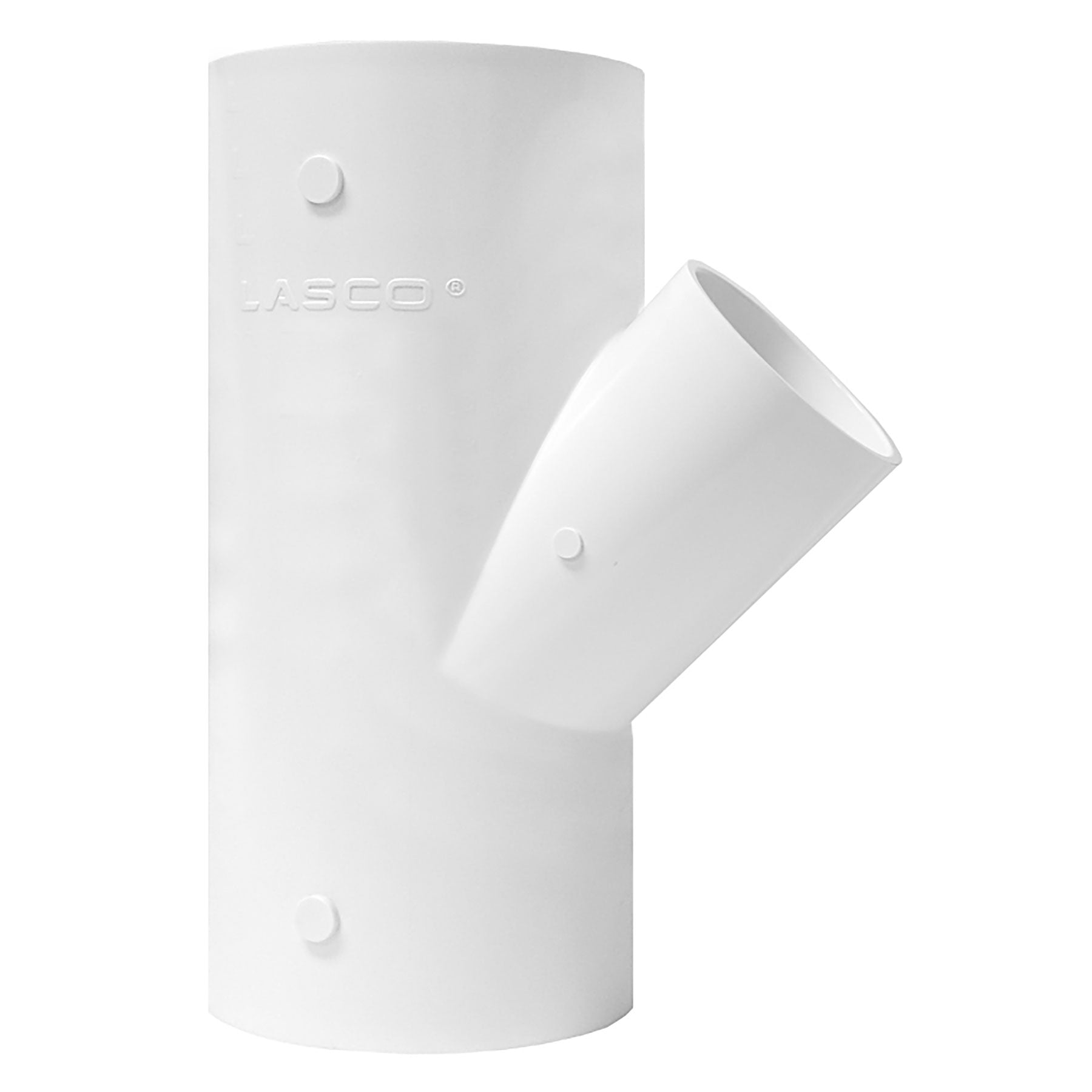 PVC Schedule 40, White, Reducer Wye, Socket, 2-1/2 in. to 6 in. Sizes