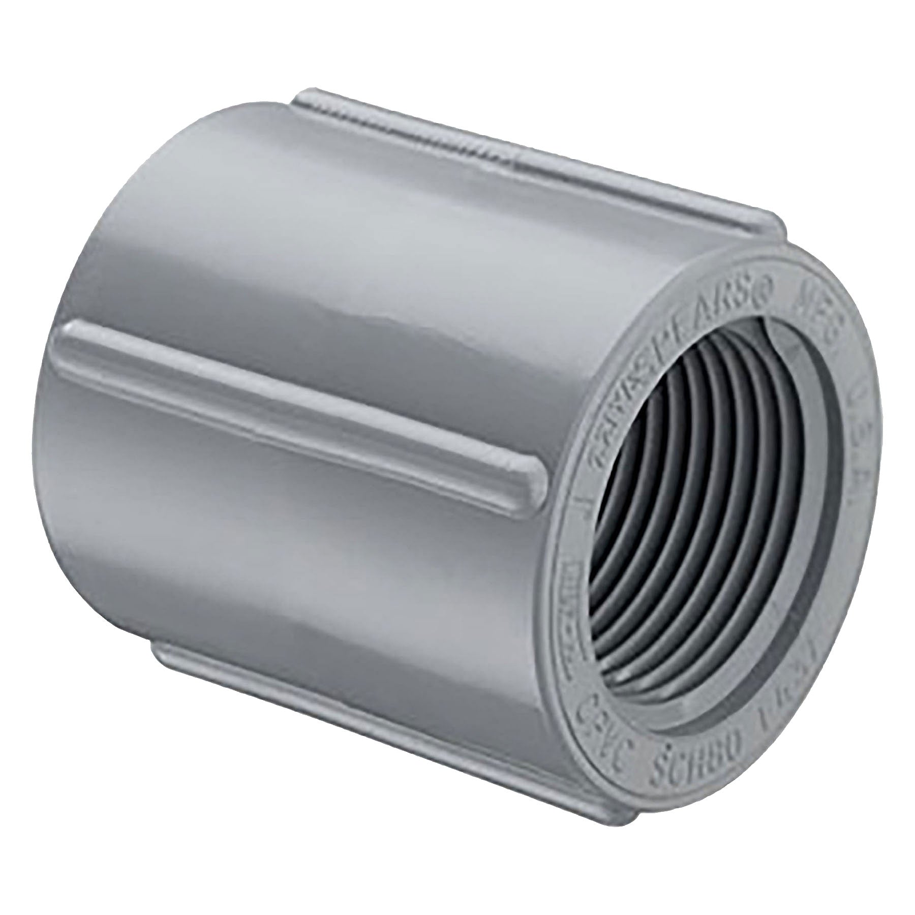 CPVC Schedule 80, Coupling, Threaded, 1/4 in. to 4 in. Sizes