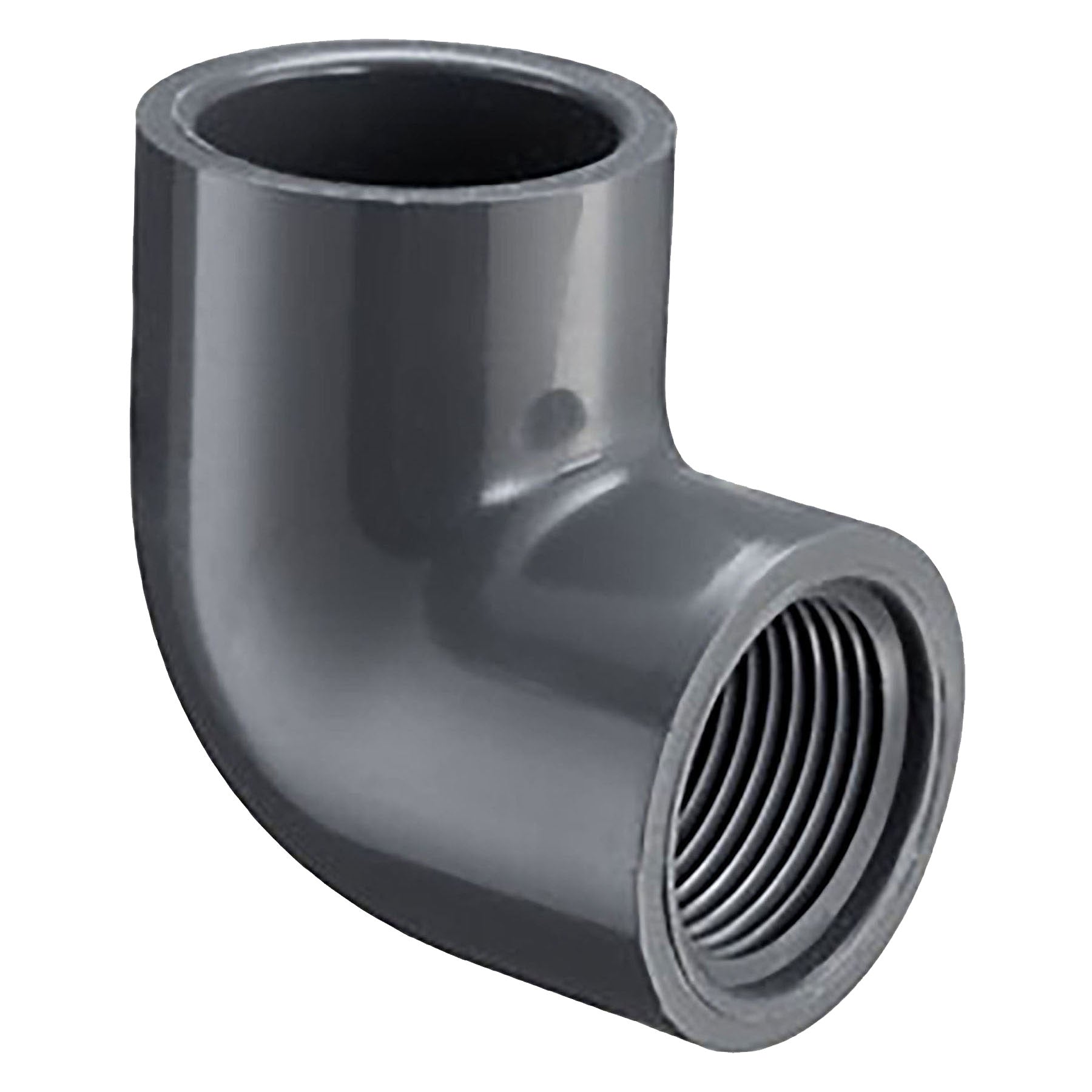 PVC Schedule 80, 90 Degree Elbow, Socket x Threaded, 3/8 in. to 3 in.