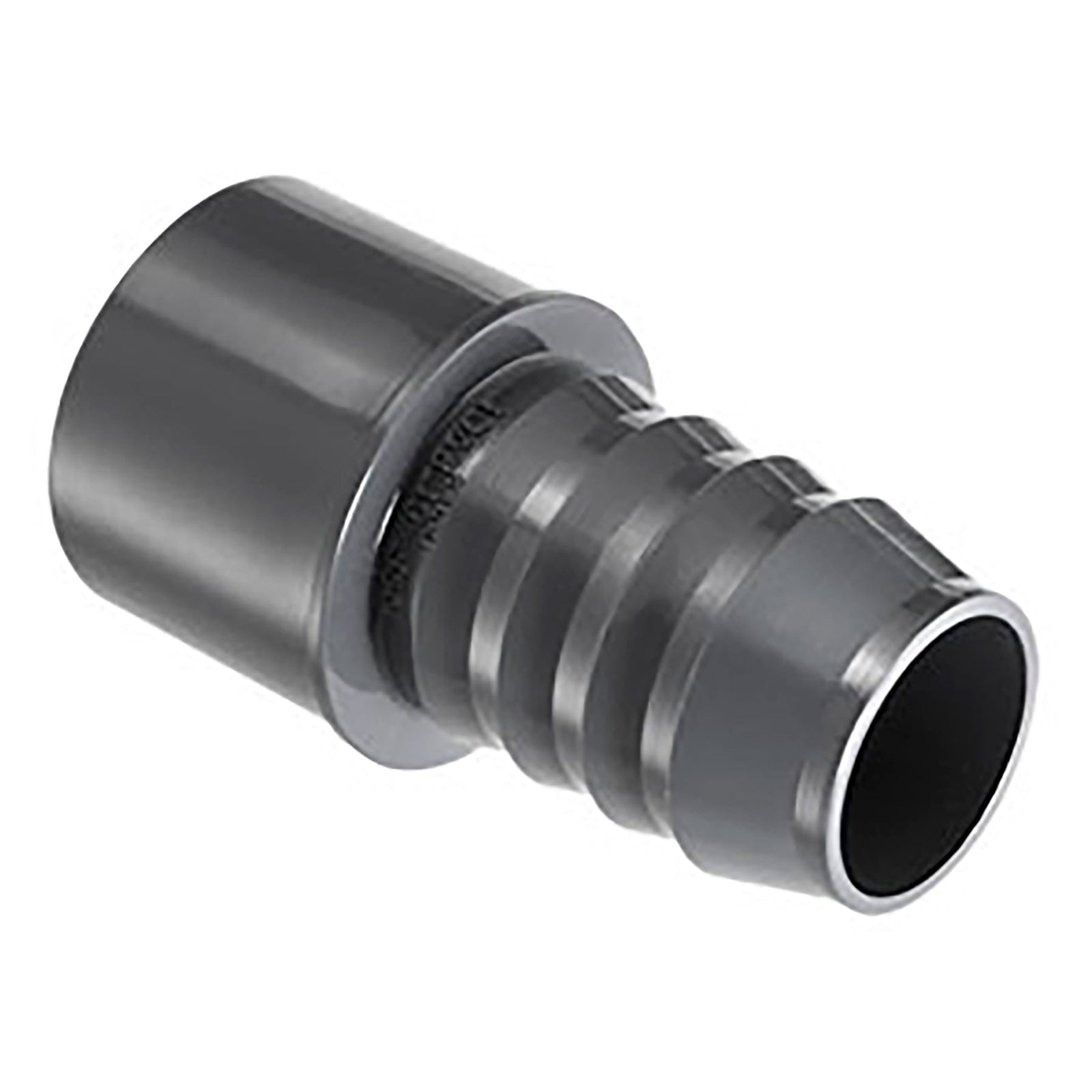 Schedule 40 Gray Tube Fitting, Insert Adapter, HB X Spig, 1/2 in. to 6