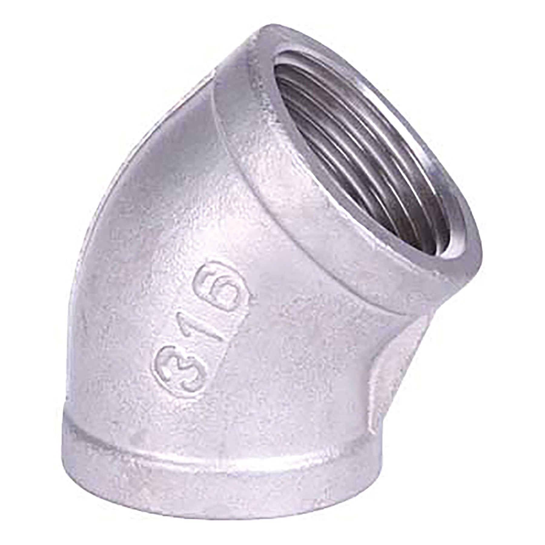304 & 316 Stainless Steel, 45 Degree Elbow, Threaded, 1/8 in. to 2 in.