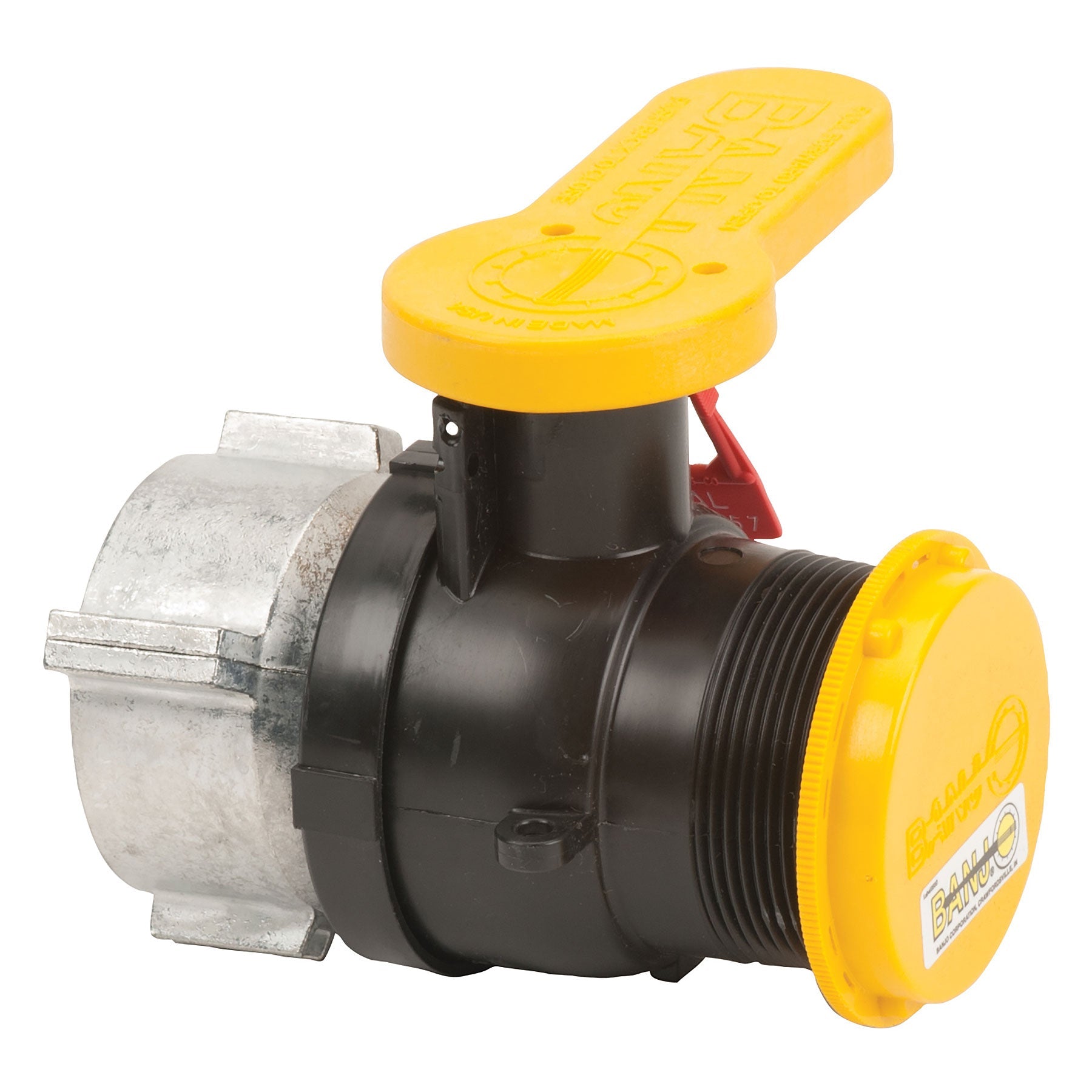 2 in. Polypropylene Valve, FKM, NPT Outlet, Cap, Foil Seal