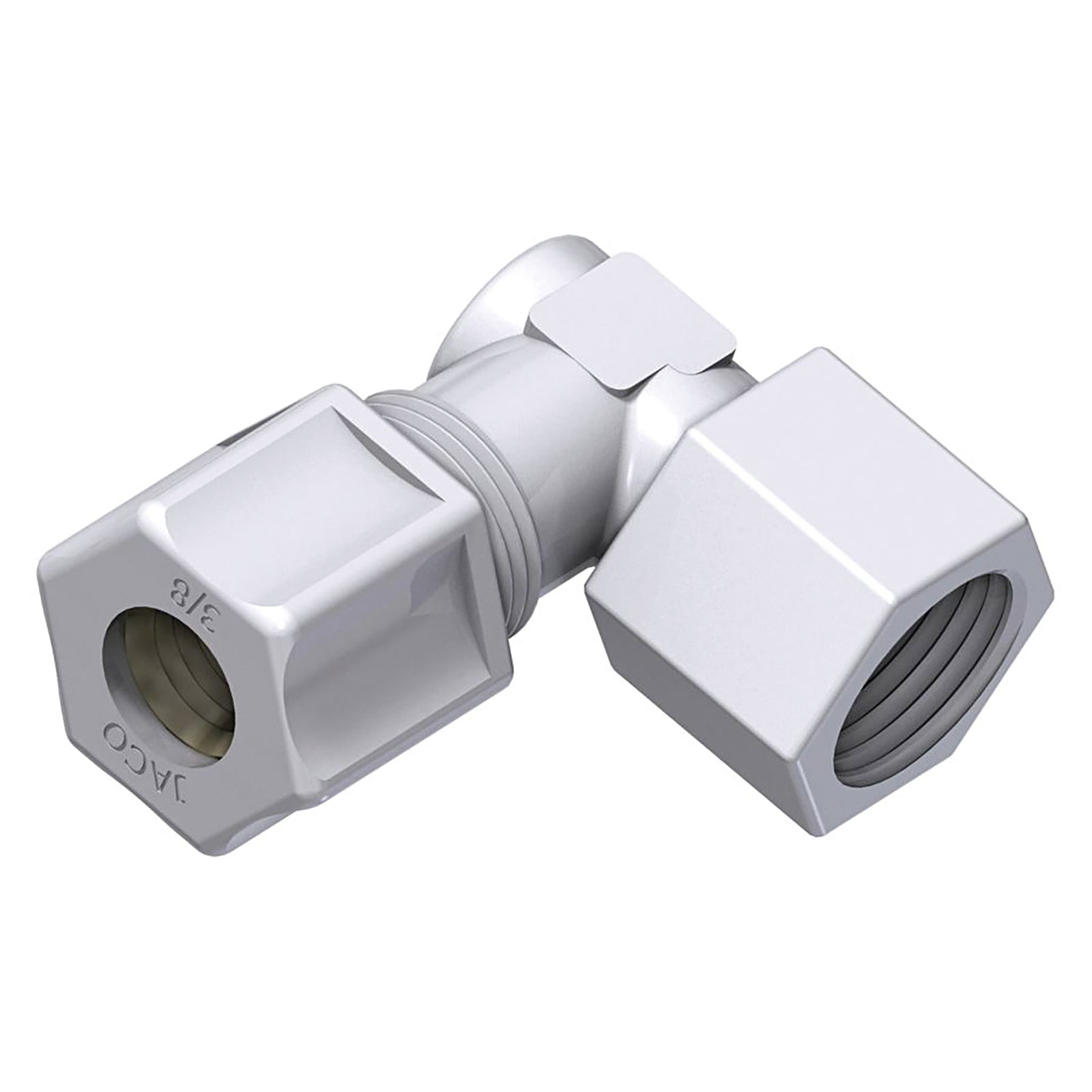 Female Elbow, Plastic Gripper Nut, 1/8 in. to 5/8 in. Sizes