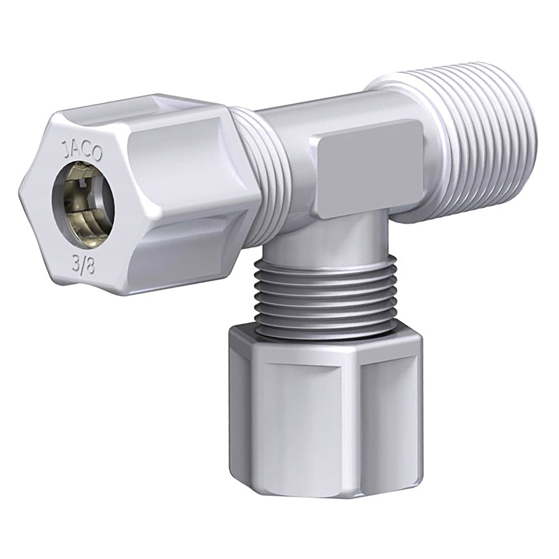 Male Run Tee, Standard Ferrule Nut, 1/8 in. to 1/2 in. Sizes