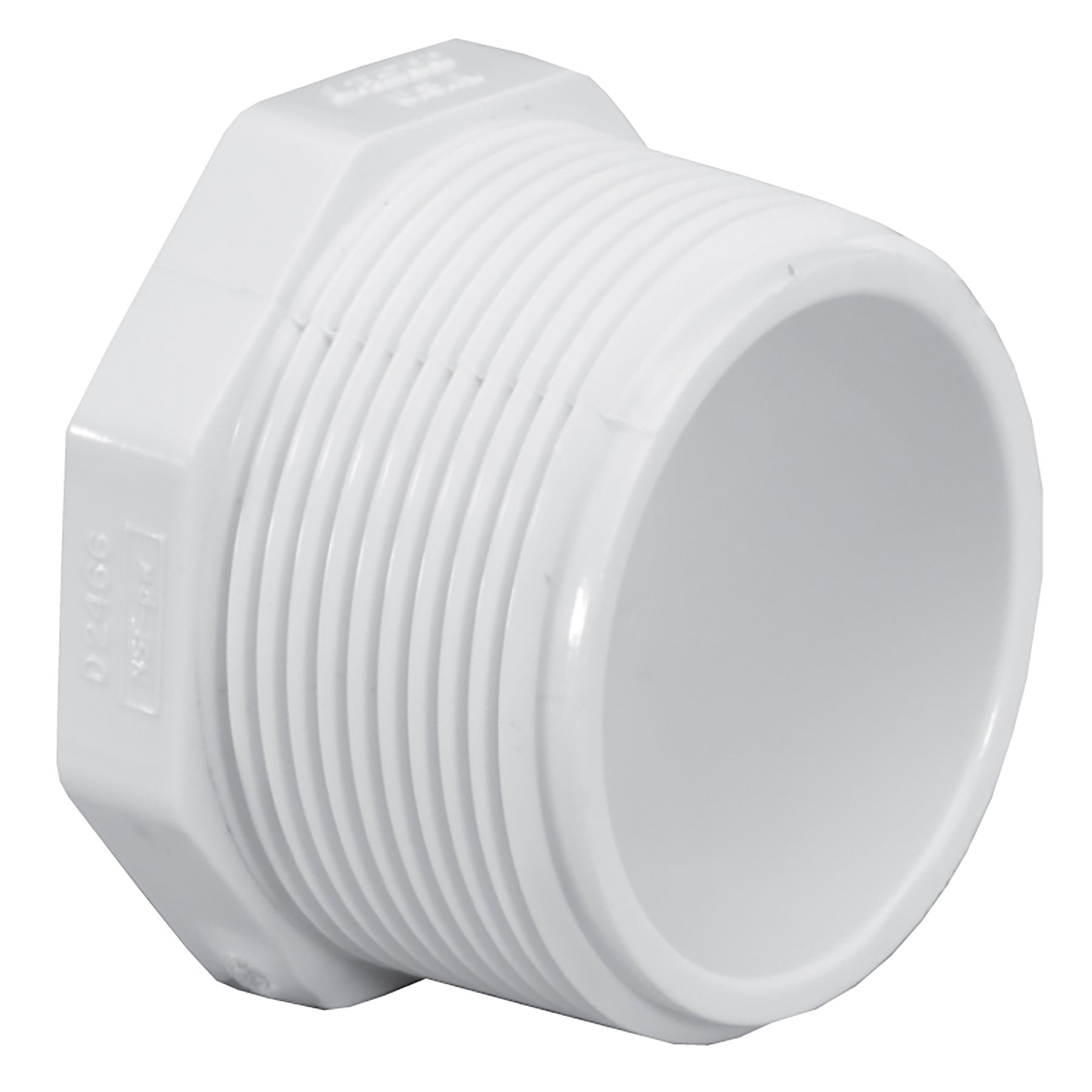 PVC Schedule 40, White, Plug, Threaded, 1/4 in. to 6 in. Sizes