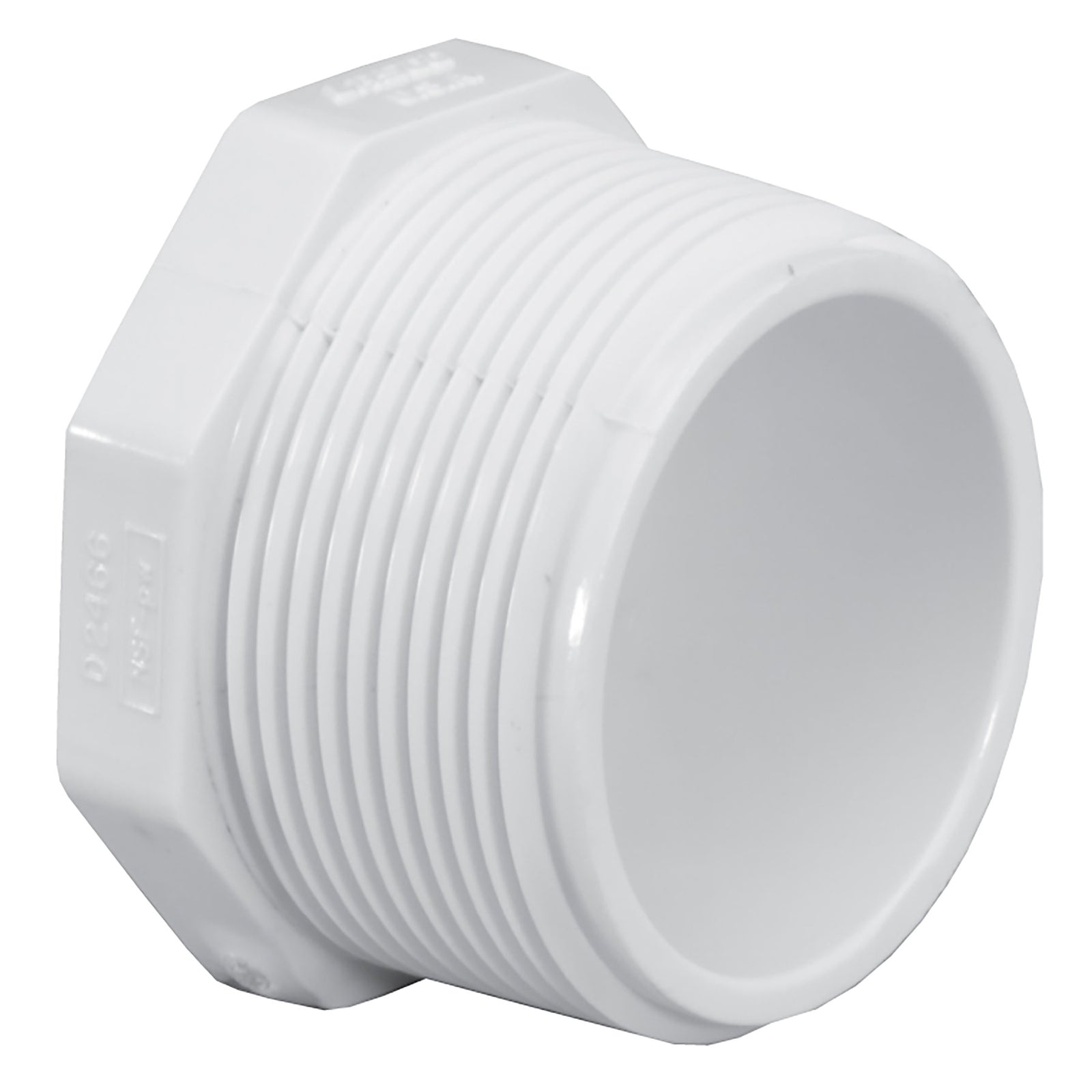 PVC Schedule 40, White, Plug, Threaded, 1/4 in. to 6 in. Sizes