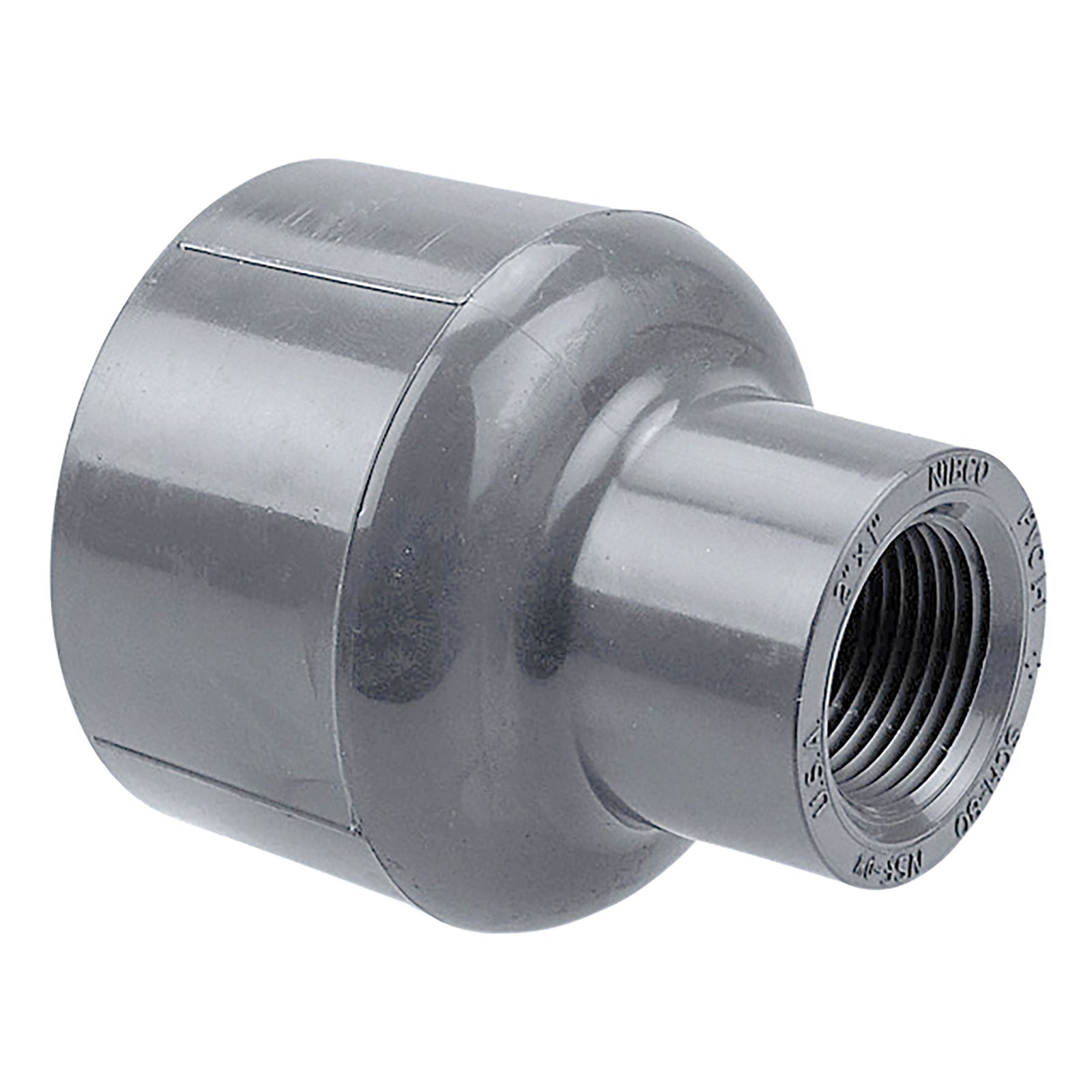 CPVC Schedule 80, Reducing Coupling, Threaded, 1/2 in. to 2-1/2 in. Si