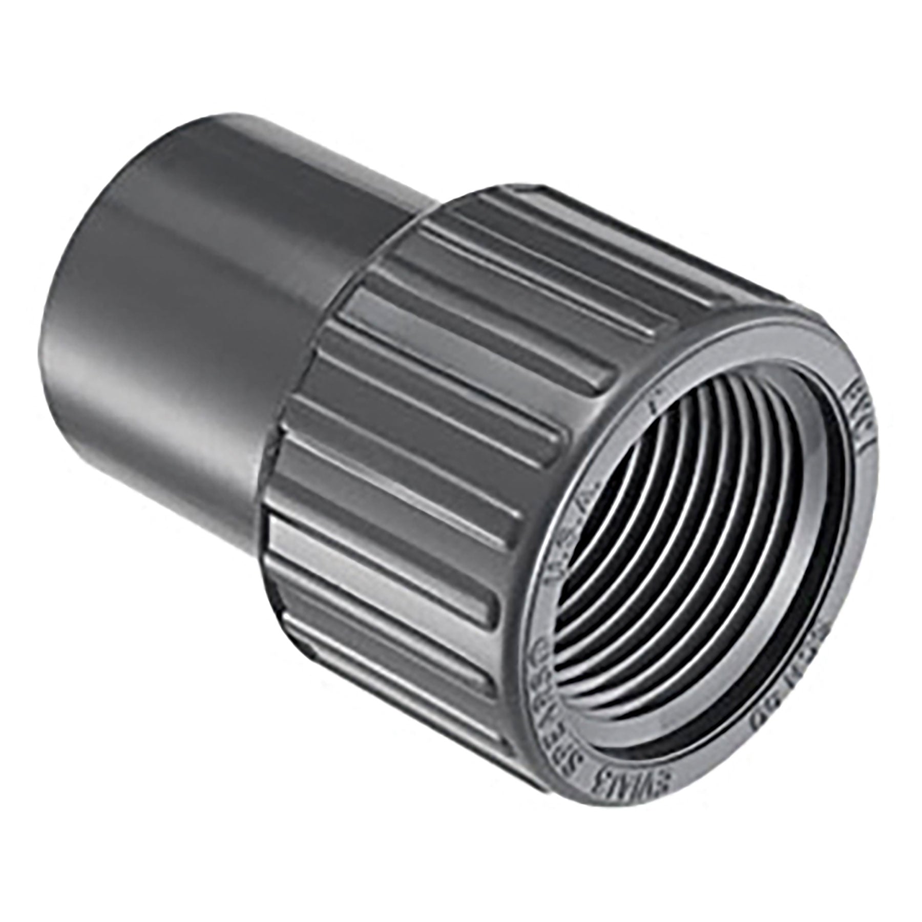 PVC Schedule 40, Gray, Female Adapter, Spigot x Threaded, 1/2 in. to 4